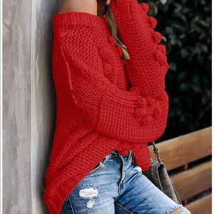 Sweaters | Nwt Chunky Red Sweater | Poshmark